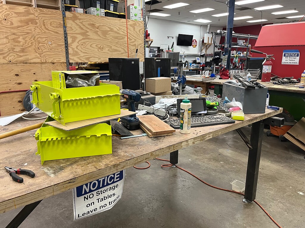 Clean up your tables! - Woodshop - Dallas Makerspace Talk