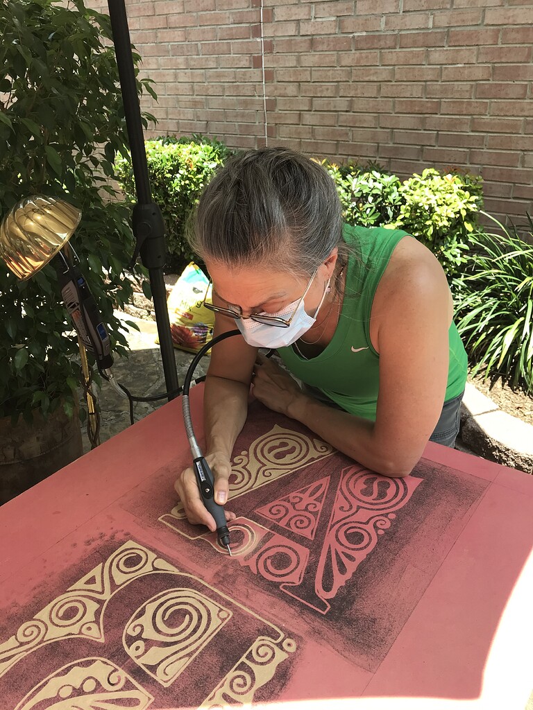 How to clear a large area when wood carving Print Making Dallas Makerspace Talk