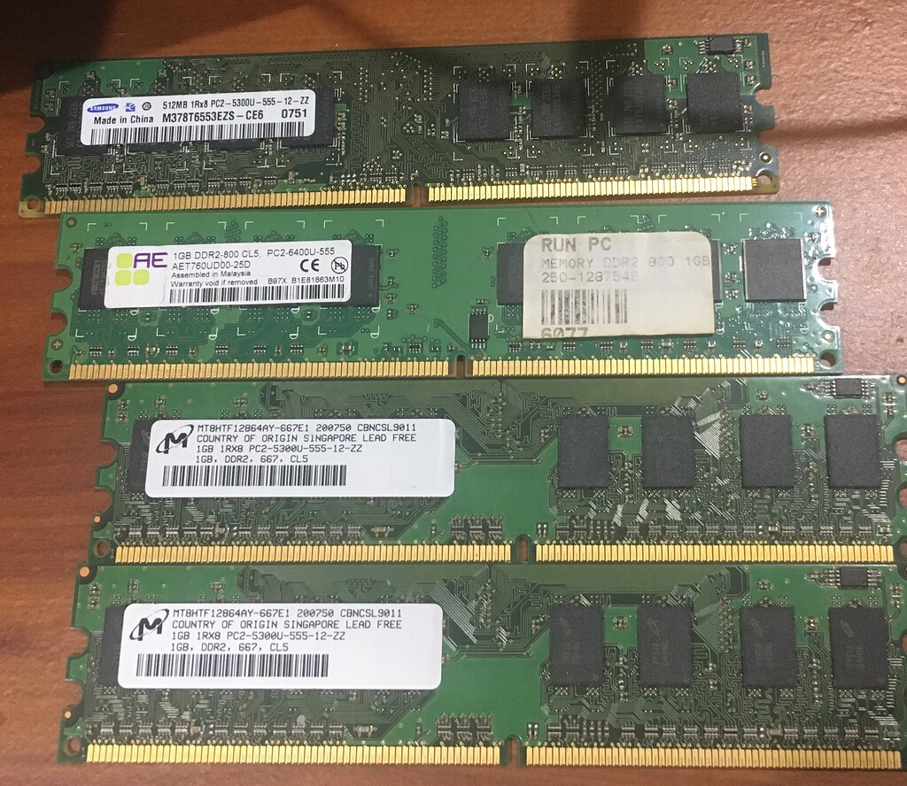 Free old RAM sticks - MakerTrade - Dallas Makerspace Talk